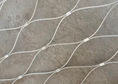 China Flexible Stainless Steel Woven Wire Rope Mesh  for Stair Railing Aviary Fence for sale