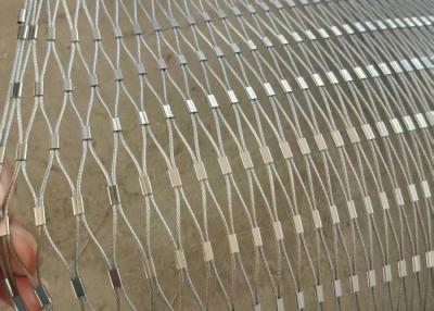 China Stainless Steel Wire Rope Mesh Nets-High Strength Customized Size For Zoo Safety for sale
