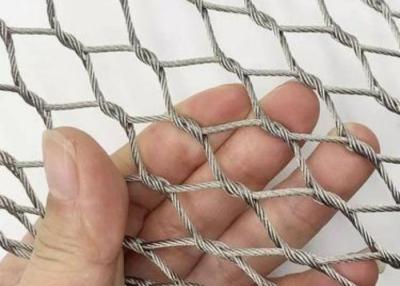 China Hand Woven Stainless Steel Cable Mesh Durable Safety Net with 55mm Mesh Size for Zoo Enclosure for sale