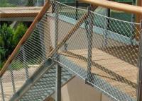 China AISI304 3.2mm Ferrule Wire Rope Mesh Anti-Rust Durable Net For Fall Protection for sale