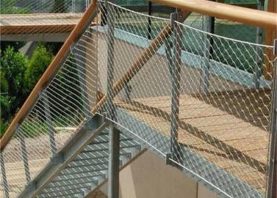 China AISI304 3.2mm Ferrule Wire Rope Mesh Anti-Rust Durable Net For Fall Protection for sale