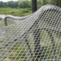 China Stainless Steel Wire Rope Mesh Diamond Hole Knitted Wire Zoo Mesh For Animals for sale