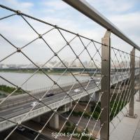 China SS304 Custom Size Stainless Steel Railing Safety Wire Rope Cable Mesh for Bridge for sale