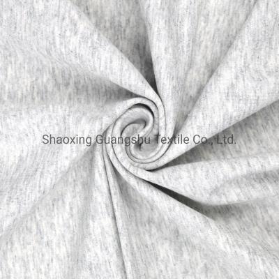 China 32s Heather Grey Cotton Spandex French Terry Fabric 280GSM 185cm Width for sale