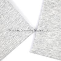 China 32s Heather Grey Cotton Spandex French Terry Fabric 280GSM 185cm Width for sale