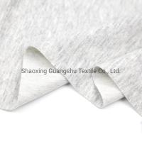 China 32s Heather Grey Cotton Spandex French Terry Fabric 280GSM 185cm Width for sale