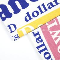 China Cotton Polyester Alphabet Print French Terry Fabric for sale