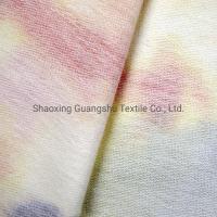 China Tie Print Cotton Spandex French Terry Fabric 220GSM 175CM for Hoodies for sale