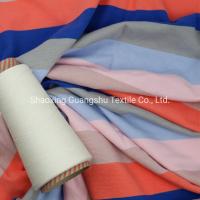 China Auto-Stripe Yarn Dyed French Terry Fabric 250GSM 185CM 100 Cotton for Garment Dress for sale