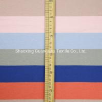 China Auto-Stripe Yarn Dyed French Terry Fabric 250GSM 185CM 100 Cotton for Garment Dress for sale
