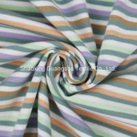 China Auto Stripes Cotton Spandex Yarn Dyed Knitted Single Jersey Fabric 180GSM 170CM for sale