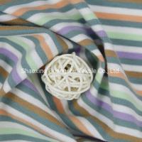 China Auto Stripes Cotton Spandex Yarn Dyed Knitted Single Jersey Fabric 180GSM 170CM for sale
