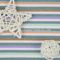 China Auto Stripes Cotton Spandex Yarn Dyed Knitted Single Jersey Fabric 180GSM 170CM for sale