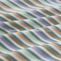 China Auto Stripes Cotton Spandex Yarn Dyed Knitted Single Jersey Fabric 180GSM 170CM for sale