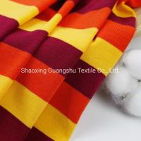 China Combed Cotton 95% 5% Spandex 1x1 Yarn Dyed Knitted Rib Fabric 250GSM 175CM for sale