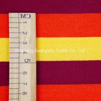 China Combed Cotton 95% 5% Spandex 1x1 Yarn Dyed Knitted Rib Fabric 250GSM 175CM for sale