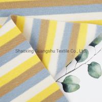 China 32s 1x1 Cotton Spandex Brushed Knitted Rib Fabric 260GSM 170cm for sale