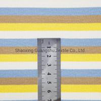 China 32s 1x1 Cotton Spandex Brushed Knitted Rib Fabric 260GSM 170cm for sale