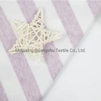 China 40s Odel Cotton Spandex Yarn Dyed Stripes Knitted Single Jersey Fabric 175GSM 175CM for sale