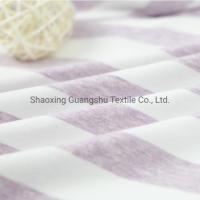 China 40s Odel Cotton Spandex Yarn Dyed Stripes Knitted Single Jersey Fabric 175GSM 175CM for sale