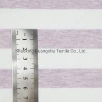 China 40s Odel Cotton Spandex Yarn Dyed Stripes Knitted Single Jersey Fabric 175GSM 175CM for sale