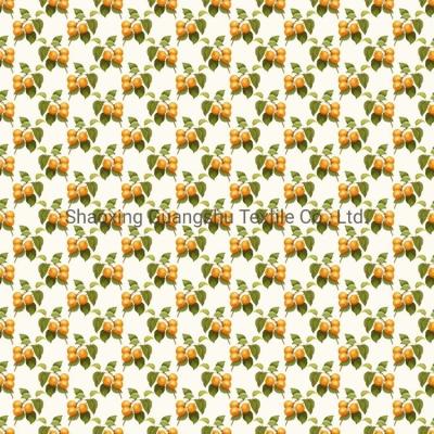 China Apricot Digital Print 1x1 Cotton Spandex Rib Fabric 220GSM 175cm Width for sale
