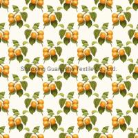 China Apricot Digital Print 1x1 Cotton Spandex Rib Fabric 220GSM 175cm Width for sale