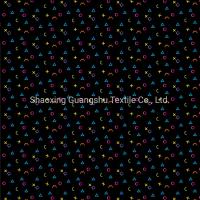 China Geometric Digital Print 1x1 Cotton Spandex Rib Fabric 220GSM 175cm Width for sale