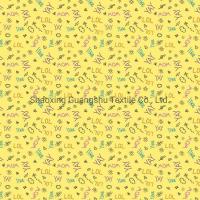 China 30s Yellow Music Rayon Viscose Spandex Digital Printed Single Jersey Fabric 220GSM 165CM for sale