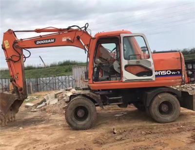 China secondhand daewoo wheel excavator dh150wd-7 2012 Korea doosan/daewoo DH130-5/DH150W-7/DH140W-7 us for sale