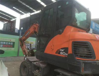China used doosan wheel excavator dx60w/used doosan dx60w wheel excavator for sale with good condition for sale
