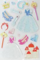 China Lovable 3D Princess Kawaii Puffy Stickers For Mobile Phone Rotary Printing Type for sale