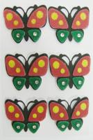 China Fancy Fuzzy 3d Butterfly Stickers , Make Your Own Custom Sticker Sheets for sale