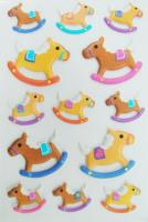 China Safe Non Toxic 3D Foam Stickers For Toddlers Lovely Riding Horse Design for sale