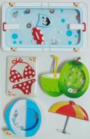 China Peel Off Desk Small Vintage Toy Stickers Custom Printing 80mm X 120 Mm for sale