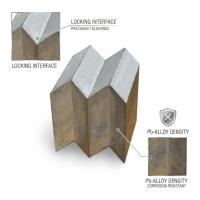 China 99.994% Pure Lead Shielding Bricks with Double-Herringbone Interlocking for Customizable Thickness 8mm-200mm Radiation Protection for sale