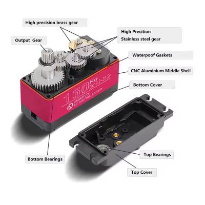China Arcosky Ds51160 Waterproof Digital Servo 160kg Torque 24V Metal For Rc Car Steering Robo for sale