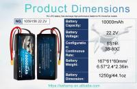 China ArcoSky 6S 22.2V LiPo Battery 6000‑22000mAh High Capacity For FPV Drone UAV for sale