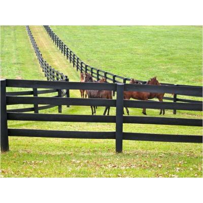 China 100% Vinyl Ranch Style Vinyl Fence Farm Four Rail Vinyl Fence for sale