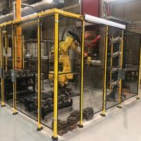 China customized Industrial Robot Machine Guarding Fence Panels Yellow Black Design for sale