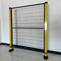 China 2/2.3/2.5m Height Robot Safety Fence Galvanized Steel Square Hole Shape for sale
