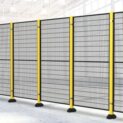 China Security Robot Machine Guarding Safety Fence Metal Steel Yellow Black for sale