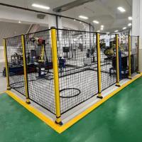China Security Robot Machine Guarding Safety Fence Metal Steel Yellow Black for sale