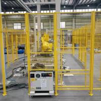 China Security Robot Machine Guarding Safety Fence Metal Steel Yellow Black for sale