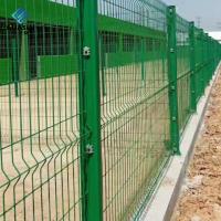 China Green Powder Coated 3D Bending Fence Metal Wire Mesh V shaped for sale