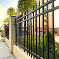 China Residential Area Steel Guardrail Wrought Iron Fence Fully Welded for sale