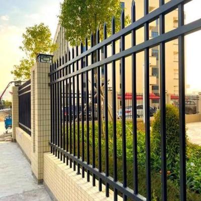 China Residential Area Steel Guardrail Wrought Iron Fence Fully Welded for sale