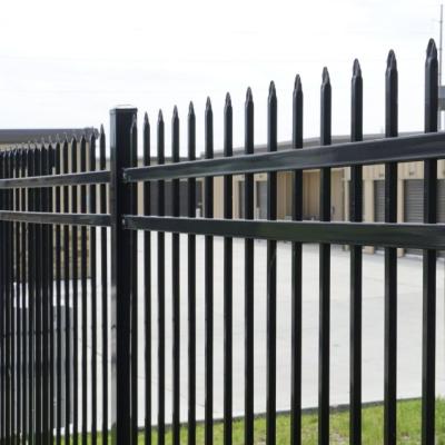China Anti Rust Wrought Iron Fence Powder Coated Metal Steel for sale