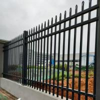 China 6ft 8ft Spear Top Wrought Iron Fence For Home Steel Picket Fence for sale