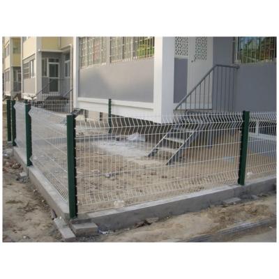 China Black Iron 3D Wire Mesh Fence Folded Wire European Pole Hot Dip Galvanized for sale
